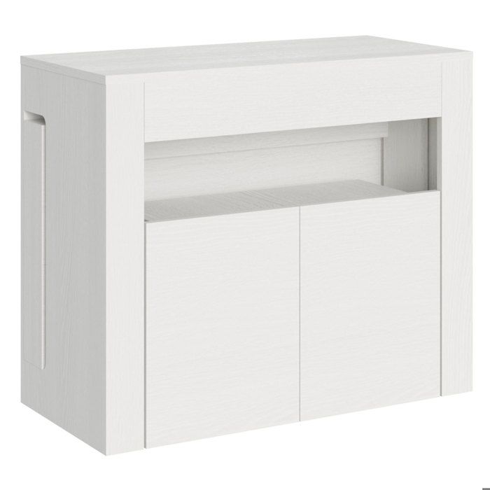 Console extensible - ITAMOBY - Evolve - Frêne Blanc - 90x42/302 cm ...
