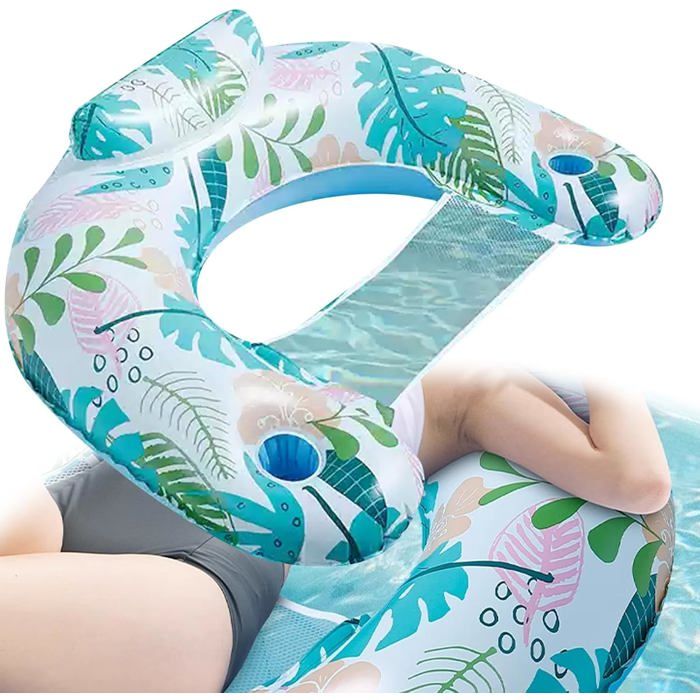 Bouee Piscine Adulte, 4 in 1 Matelas Gonflable Piscine, Fauteuil ...