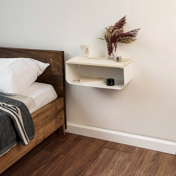 Table De Chevet Flottante Avec Plateau En Épicéa | Décoration De ...