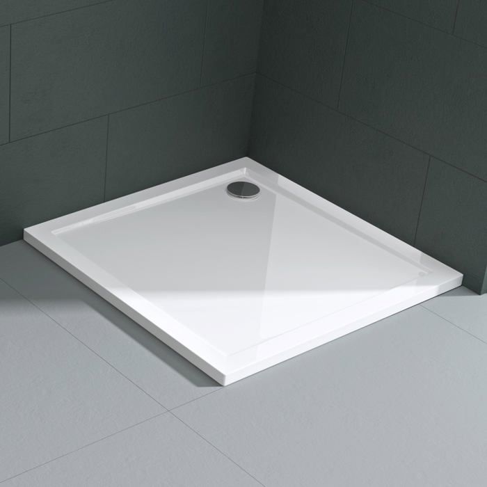 Mai & Mai Receveur de douche 80x80x4cm bac à douche en acrylique blanc ...