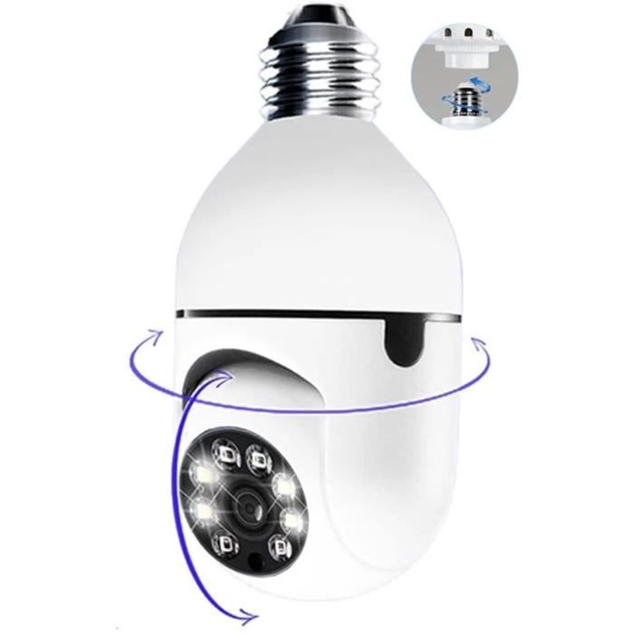 CAMERA IP E27 Caméra IP Wifi sans fil,caméra de sécurité de contrôle ...
