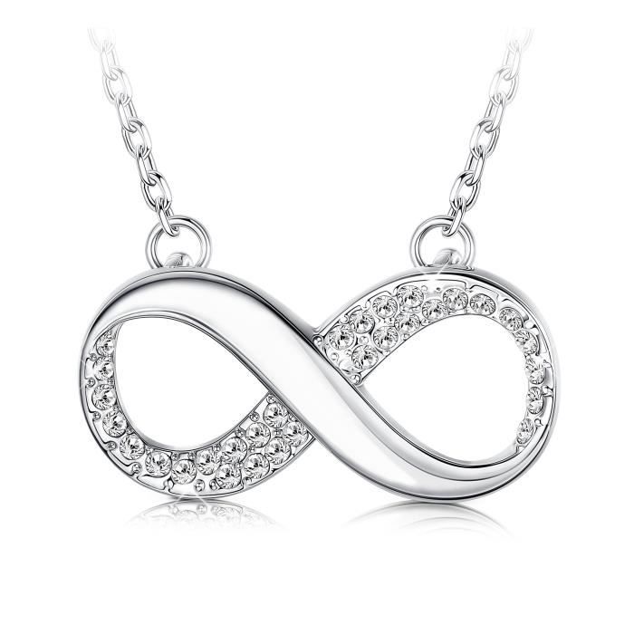 Sllaiss Amour Infini Infinity Bavoir Collier Femme Pendentif Infinité ...