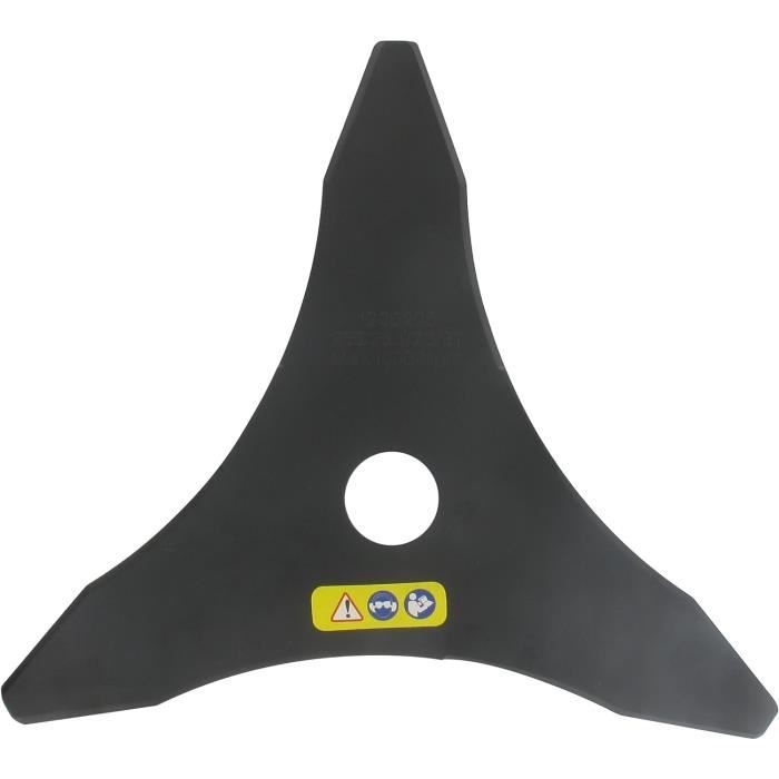 Lame 3 Dents - Adaptable Pour Débroussailleuse - Coupe De 255 Mm, Alésage 25,4 Mm & Epaisseur 2 ...