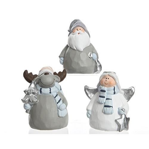TERRAC FIG 3ASS SANTA - MOOSE - ANGEL CONFEZIONATO PER PIECE IN PAPER ...