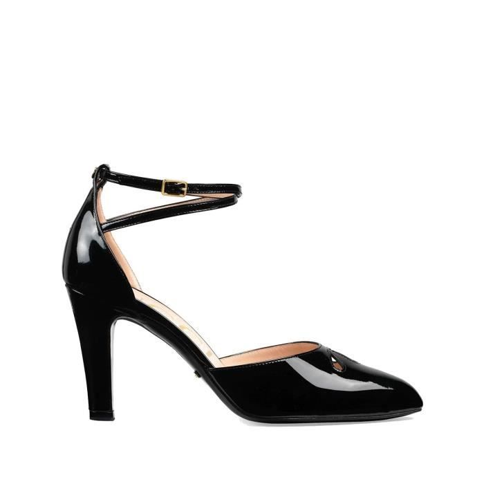 GUCCI FEMME 602424BNC001000 NOIR CUIR CHAUSSURES À TALONS - Achat ...