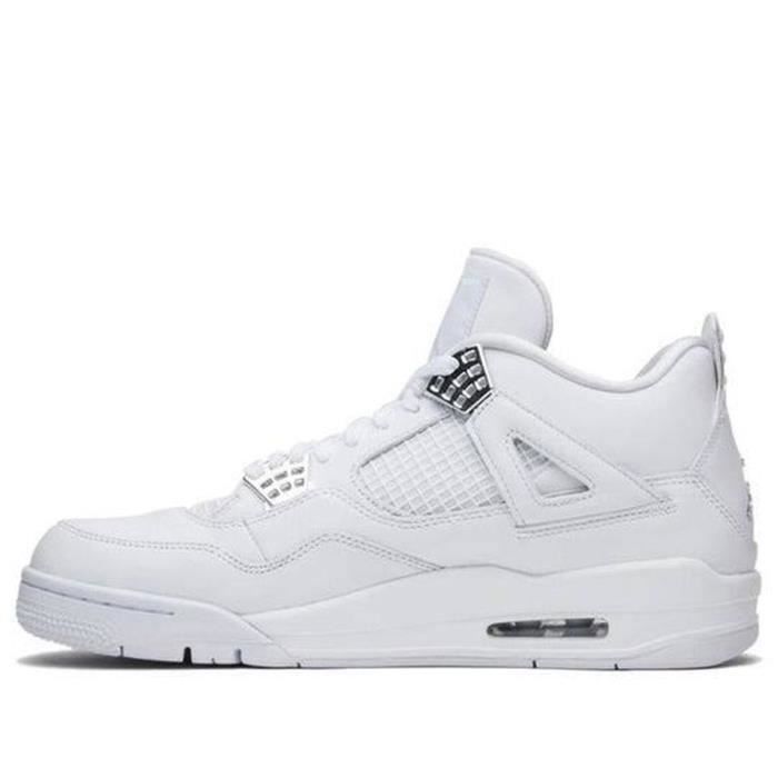 Basket Jor.dans 4 Retro Pure Money 2017 308497-100 Homme Femme Blanc ...