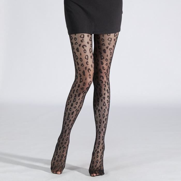 Imprimé léopard Bas en résille sans couture imprimé à pois, collants ...