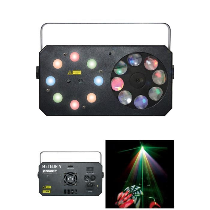 Jeux de lumière 8 LEDS 3W RGBW PRO 3-en-1 : Wash, Gobos Moonflower ...