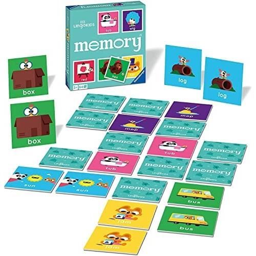 Jeu éducatif - RAVENSBURGER - Grand Memory Lingokids - 64 cartes ...