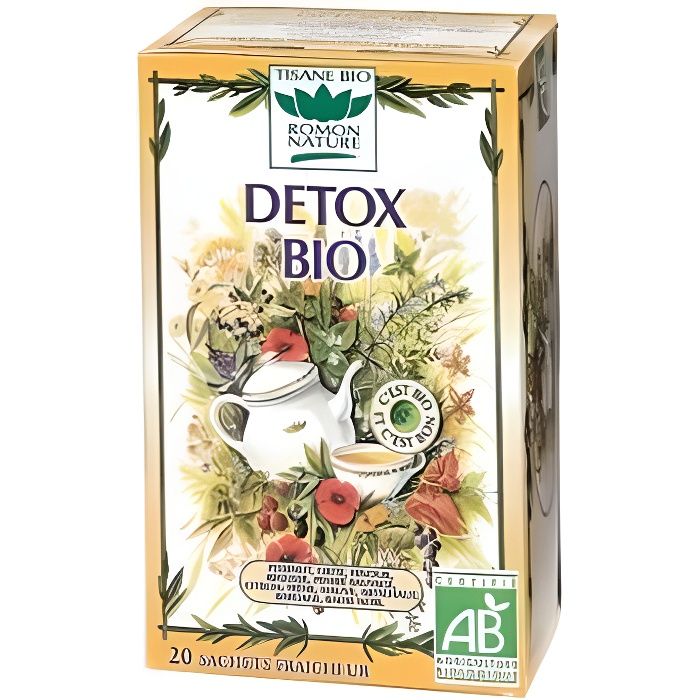 Romon Nature Tisane Detox Bio 20 sachets - Cdiscount Au quotidien