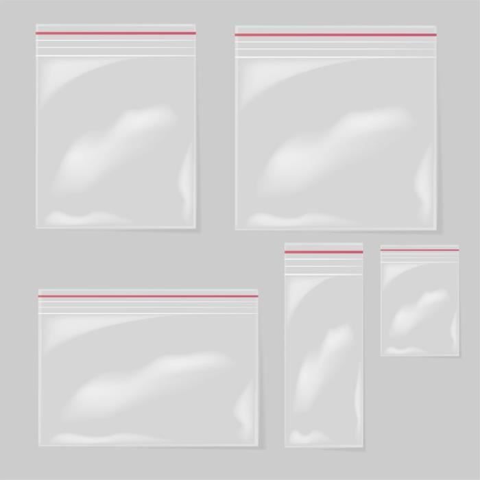 Pack De 100 Petits Sachets Plastiques Refermables 8X12Cm - Sac ...