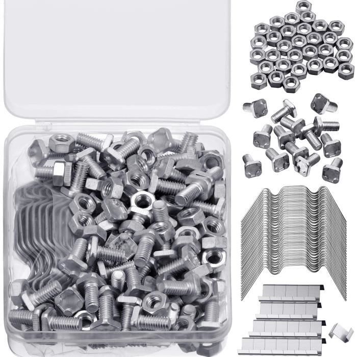 Hotop Kit de Réparation de Serre, Comprend 50 Pièces Clips de Vitrage ...
