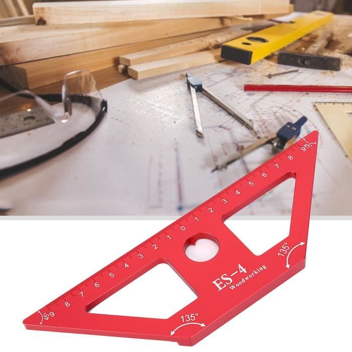 TMISHION Règle de travail du bois Règle de Menuiserie 45 Degrés Scriber ...