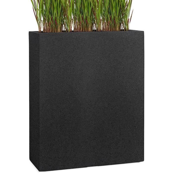 ® Pot De Fleur Divider Jardinière Granit Anthracite 92X80X30Cm ...