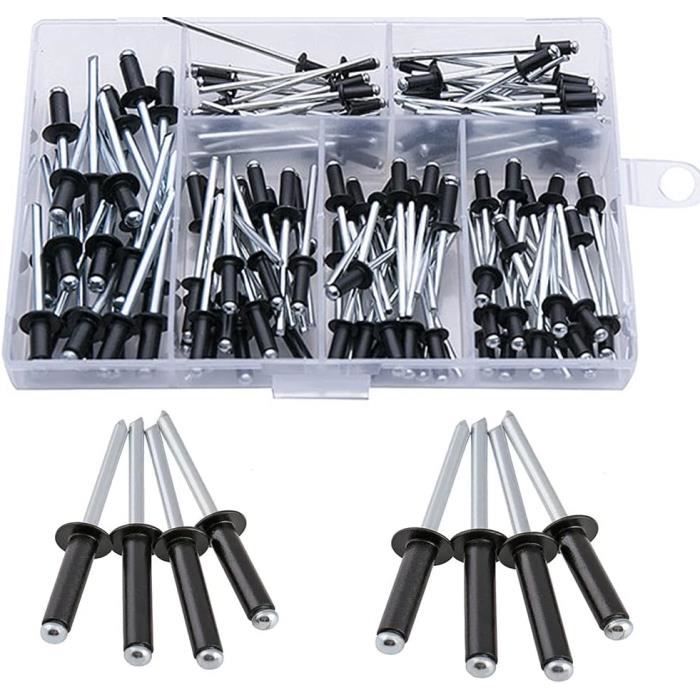 Kit De 120 Rivets Aveugles Noirs En Aluminium Rivets Aveugles Rivets ...