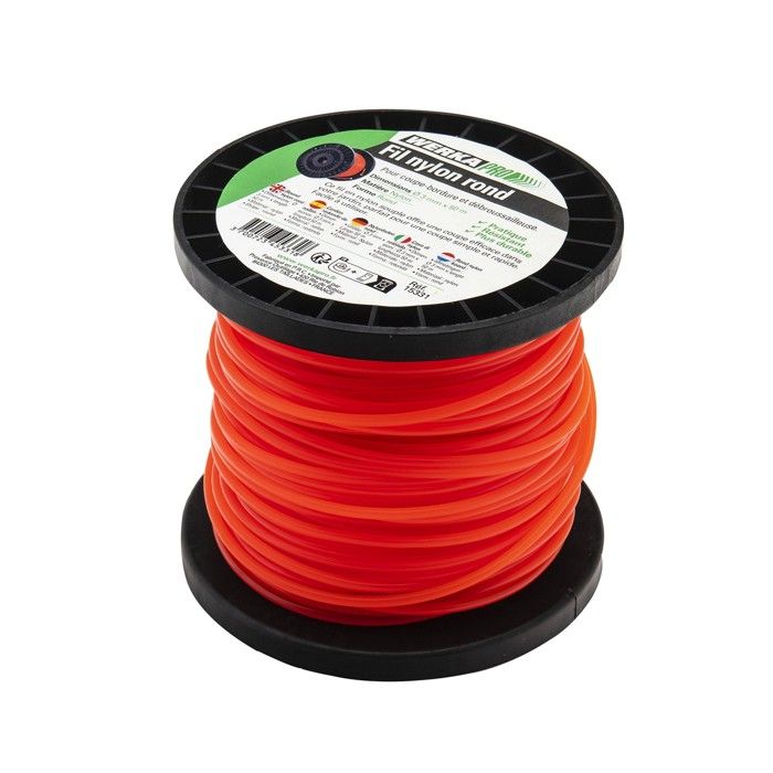 Fil nylon rond WERKA PRO Rouleau de 50 mètres Ø 2,4 mm - Cdiscount Jardin
