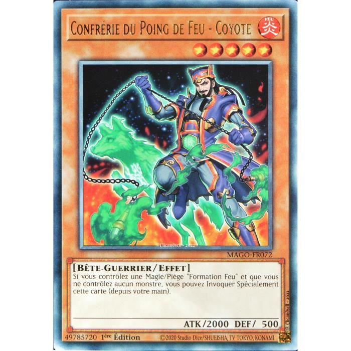 Carte YU-GI-OH MAGO-FR072 Confrérie Du Poing De Feu - Coyote Rare NEUF FR - Cdiscount Jeux - Jouets