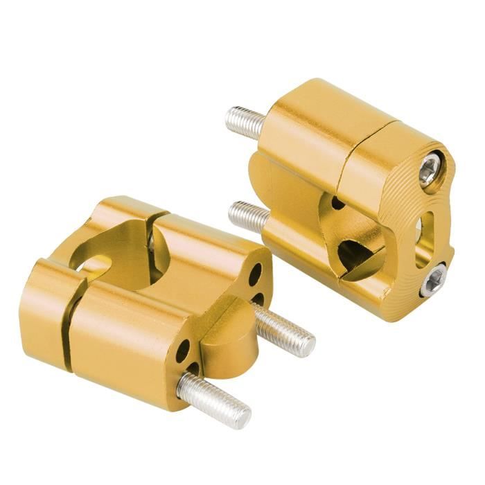 Rehausseur de guidon pour moto - MXZZAND - Paire de pinces de montage - 22mm/28mm - Or ...