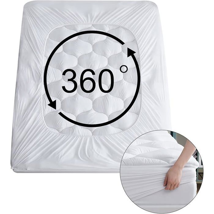 Surmatelas 200 x 200 cm, Mattress Topper Doux, Protège-Matelas ...