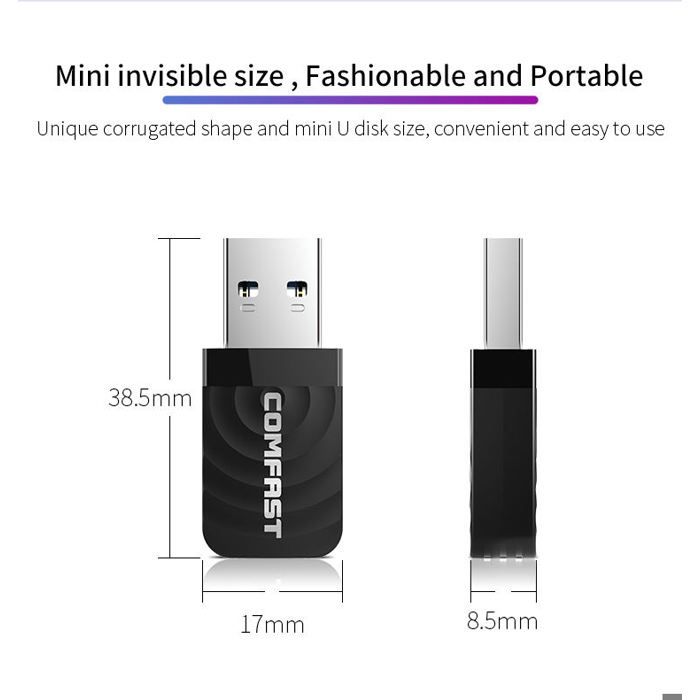 Adaptateur WiFi double bande - RNCYN - USB3.0 - 1300 Mbps - MU-MIMO ...