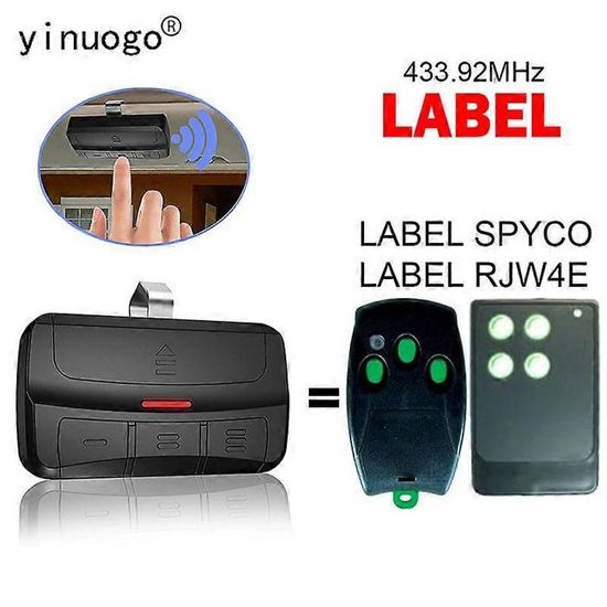 Clone LABEL SPYCO RJW4E Duplicateur de télécommande de porte de garage ...