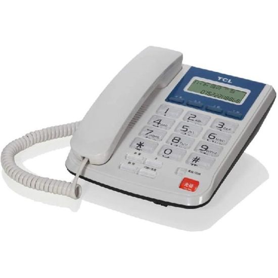 Téléphone avec Fil - Mains Libres de Haute qualité Appel Téléphone Fixe ...