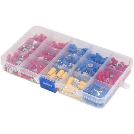 280Pcs Assortiment Crimp Cosse isolé Fil électrique Set connecteur Kit 396 - Cdiscount Auto