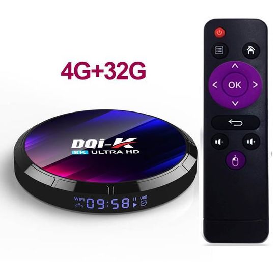 Android TV box H96 Smart TV BOX wifi 8k Boîte TV 4g + 32go TV Boîte multimédia android 13.0 ...