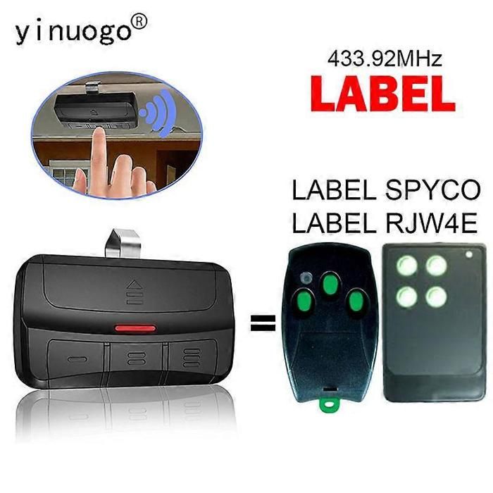 Clone LABEL SPYCO RJW4E Duplicateur de télécommande de porte de garage ...