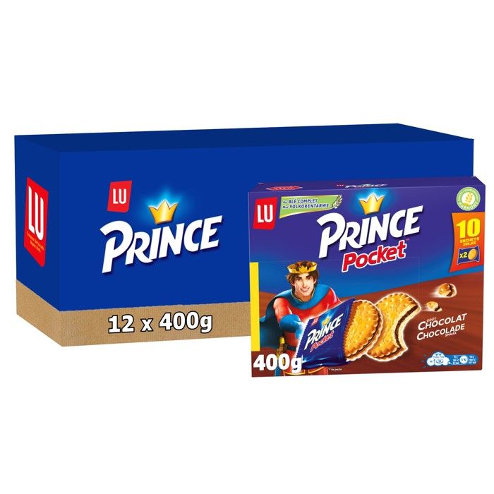 LU - 12 Boîtes de 10 sachets de Prince - Biscuits fourrés au chocolat ...