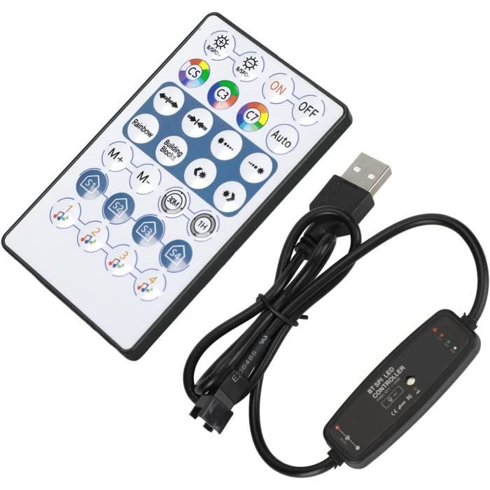 Télécommande à Bande Lumineuse LED RVB, Contrôle Multifonction des ...