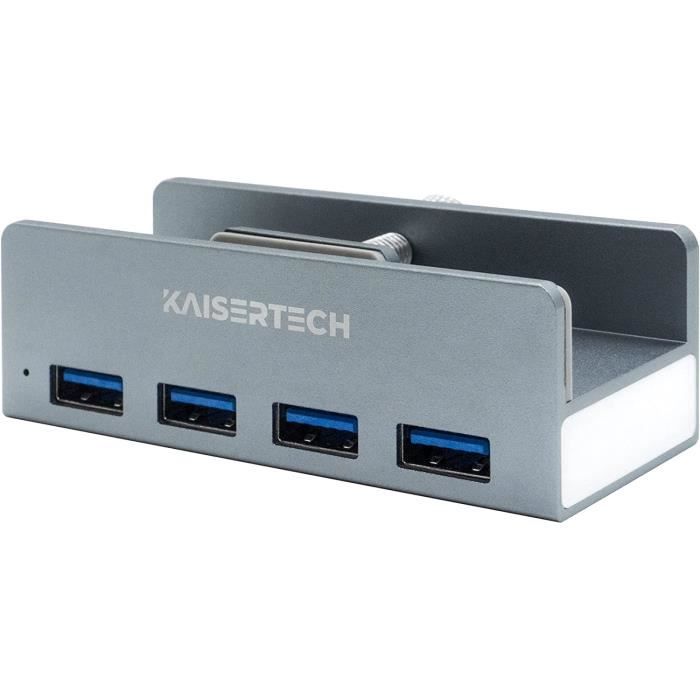 KAISERTECH Hub USB C haut de gamme à visser en aluminium 4 ports HDMI 4 K USB 3.0 SD microSD ...
