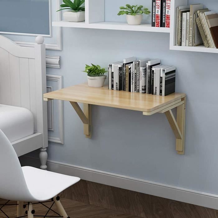 LIWI-Table Pliante Flottante Fixée Au Mur, Table Pliante De Feuille De ...