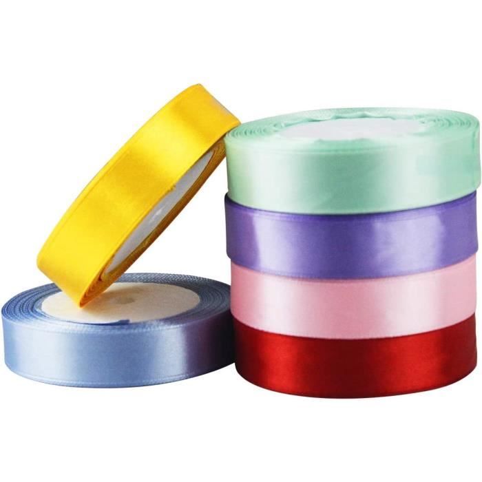 Ruban Satin 20mm x 22M 6 Colors Assortment ruban pour gateau-Ballon ...