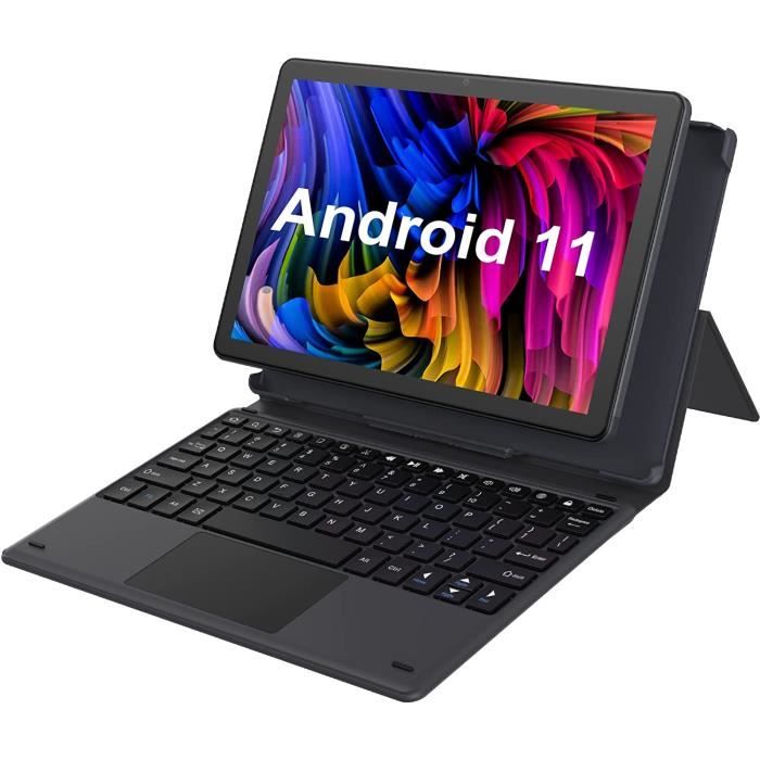 Tablette 10,1" Android 11, 2 en 1 avec Clavier, 3 Go de RAM, 64 Go de ...