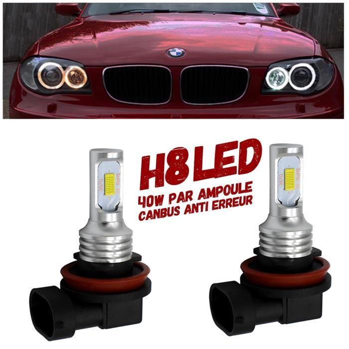 H8 AMPOULES LED CREE 20W ANGEL EYES BLANC BMW - Cdiscount Auto