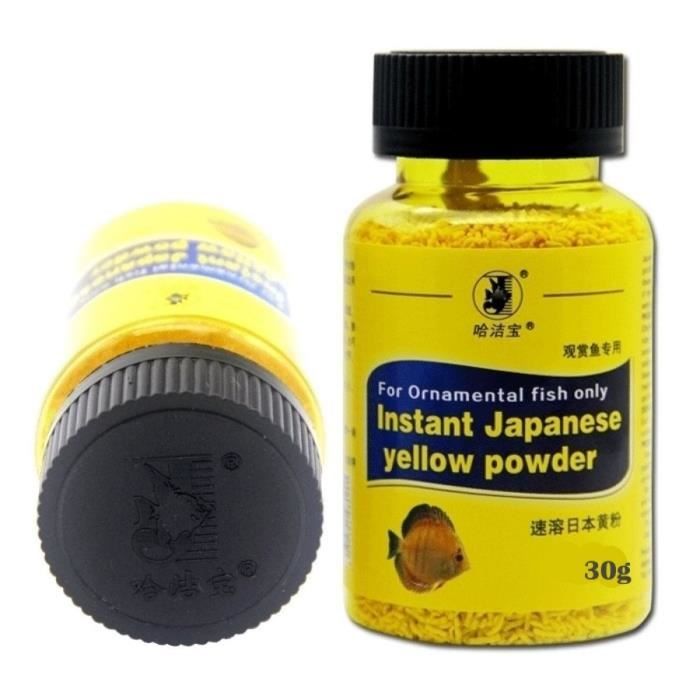Poudre jaune 30g Poudre jaune japonaise instantanée pour poissons d ...