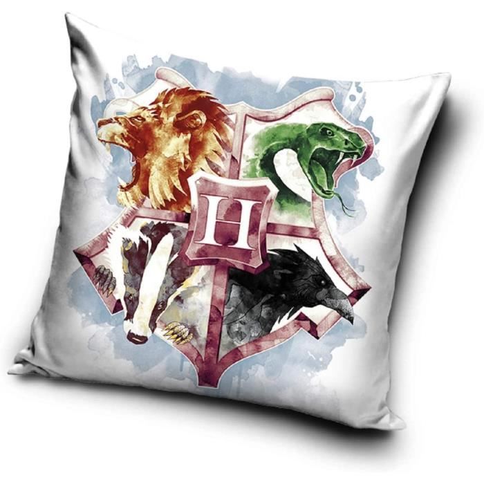 Harry Potter Poudlard Coussin Décoratif 40 X 40 Cm Cdiscount Maison