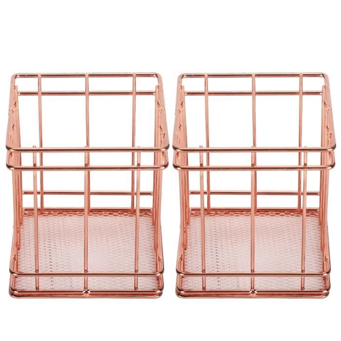 Panier d'organisation de bureau 2pcs Paniers de Rangement en Fil Bacs ...