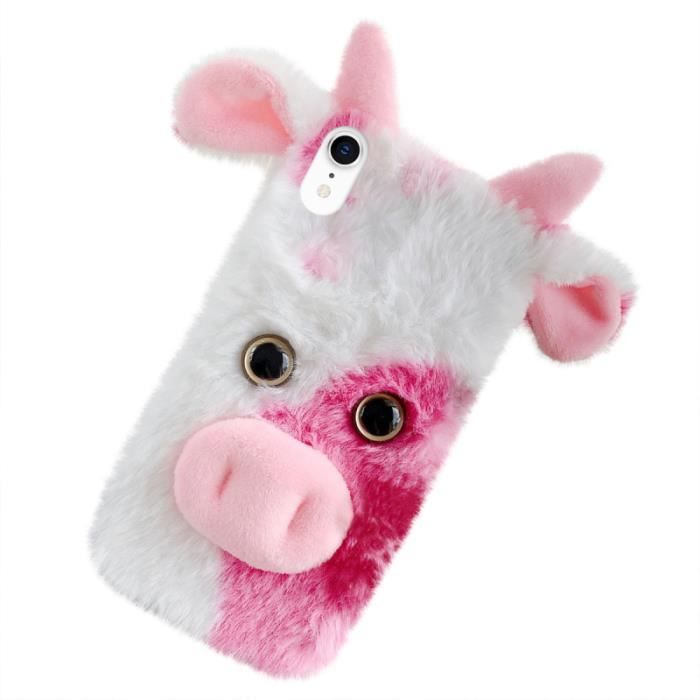 Protecteur de Cas de Téléphone Mobile de la Vache 1pc Moelleux ...