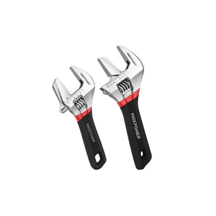 Clé à molette multifonction ajustable - MAX POWER - Set de 2 - Alésage ...