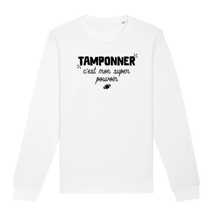 Sweat rugby "Tamponner c'est mon super pouvoir" - Pour Homme - Coton ...