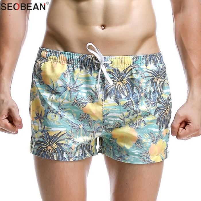 Short de plage pour homme Tissu polyester Séchage rapide Style été Bord ...