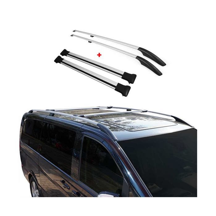 Kit Barres de toit pour VW Caddy 4 2015-2020 Alu Gris L1 Empattement ...