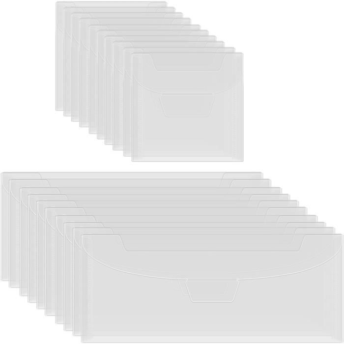 Lot De 20 Pochettes De Rangement Refermables En Plastique Transparent ...