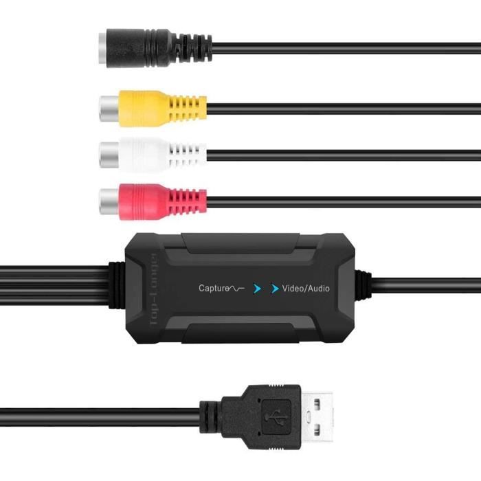 Top-Longer Carte de Capture Vidéo Convertisseur VHS vers Numérique VHS ...