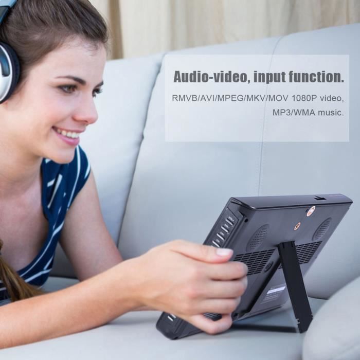 Mini télévision analogique numérique, 10 pouces DVB-T-T2 résolution ...