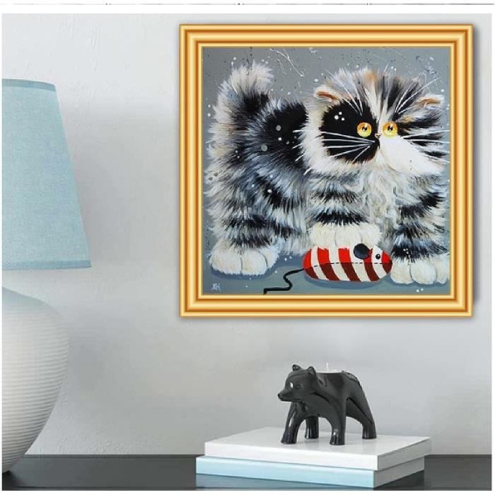 5D Diamond Painting Chat Animal,Diy Broderie Diamant Kit Complet ...