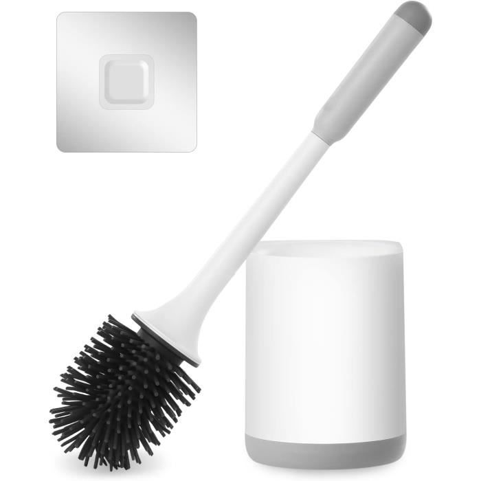 Brosse Wc En Silicone Avec Support À Séchage Rapide - Brosse De Toilette Et Récipient Sans ...