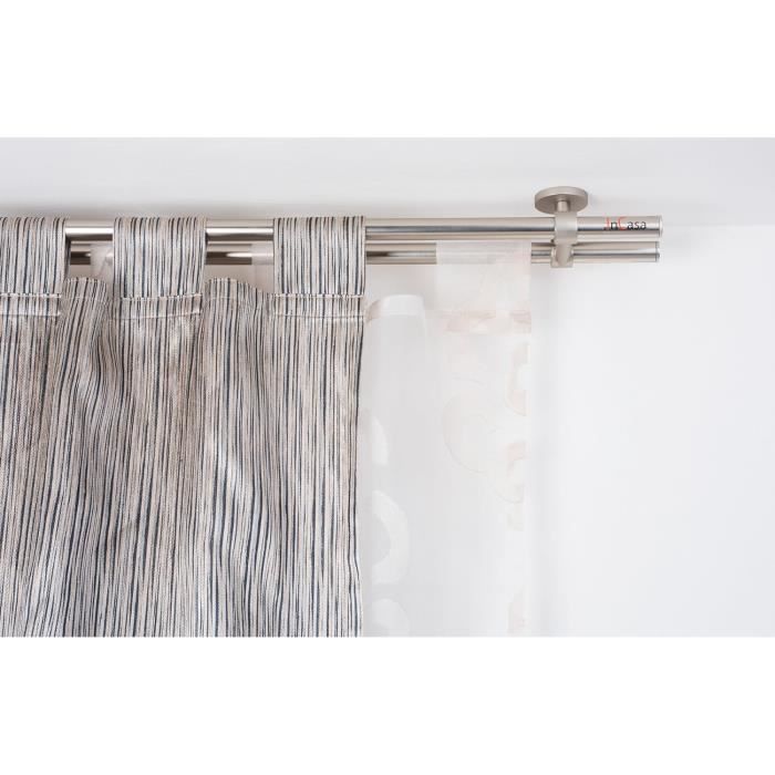 Double Tringle Á Rideaux: Ø 20 Mm Sans Anneaux, L. 340 Cm. Modèll Elegance Avec Tappo Chic En ...
